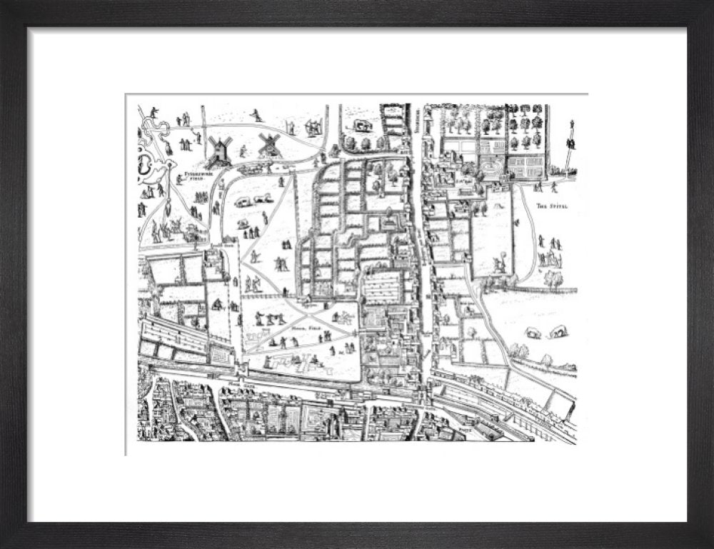 Moorfields map image made from the Copperplate Map: 1559 – London Museum